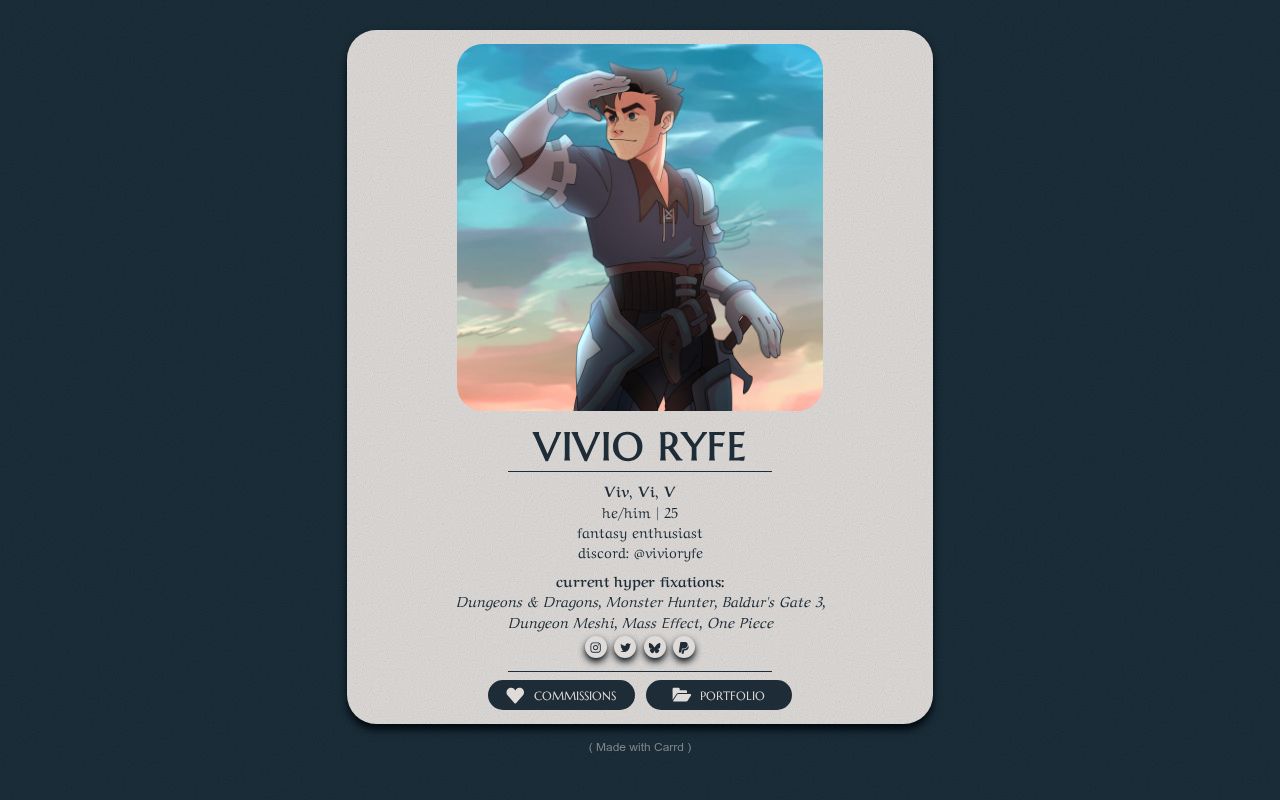 Vivio Ryfe's Carrd